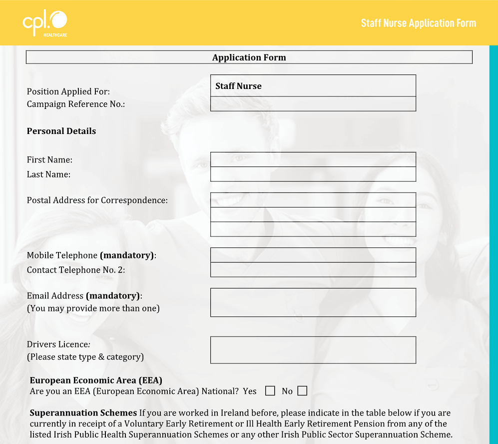 Staff Nurse Application Form - ENS Staffing